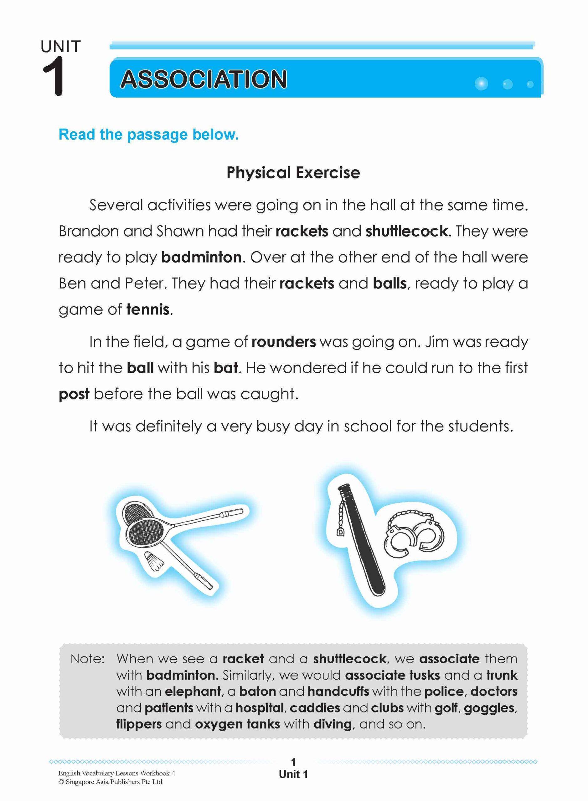 ENGLISH VOCABULARY LESSONS Workbook 4 | OpenSchoolbag