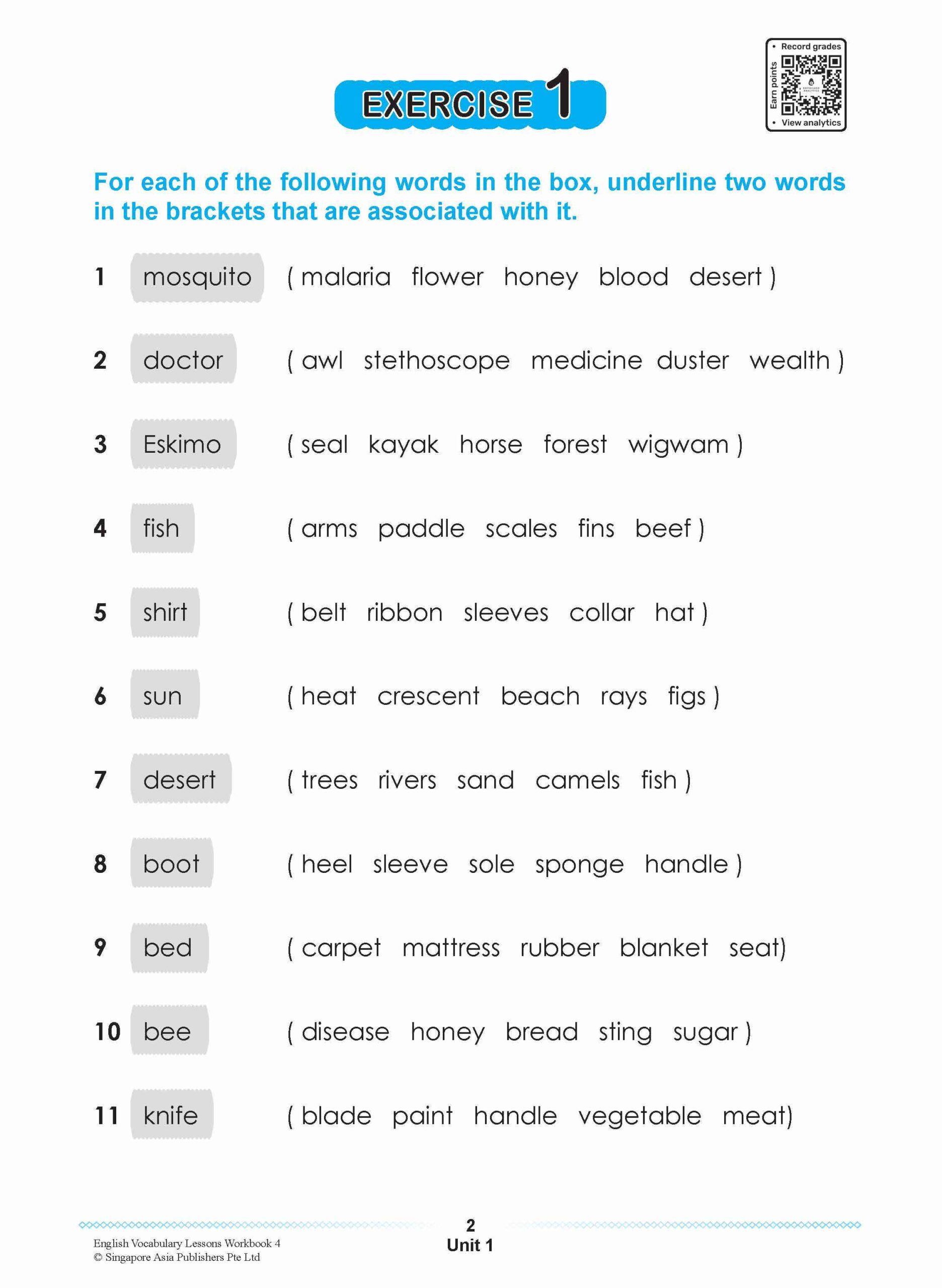 ENGLISH VOCABULARY LESSONS Workbook 4 | OpenSchoolbag