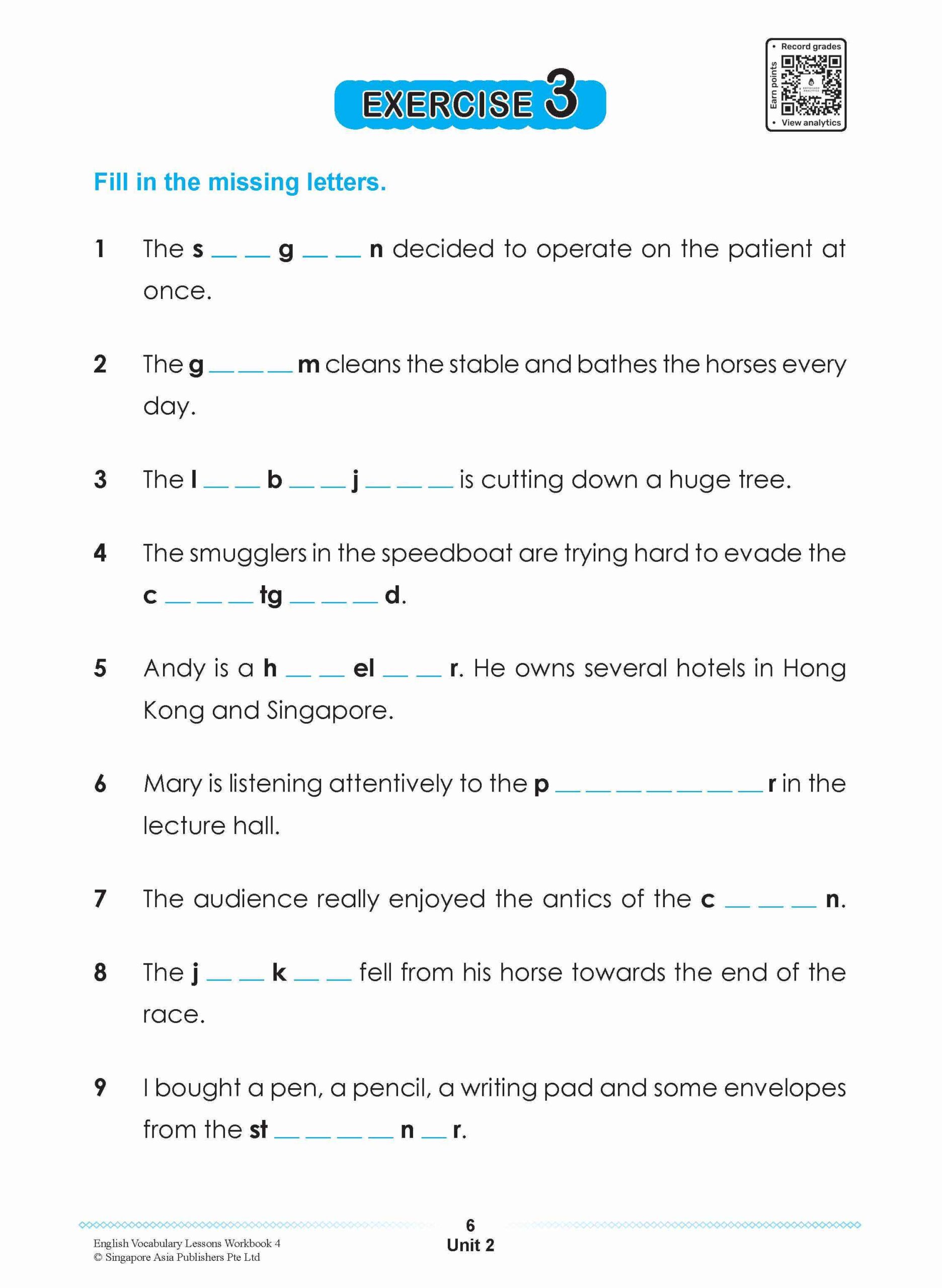 ENGLISH VOCABULARY LESSONS Workbook 4 | OpenSchoolbag