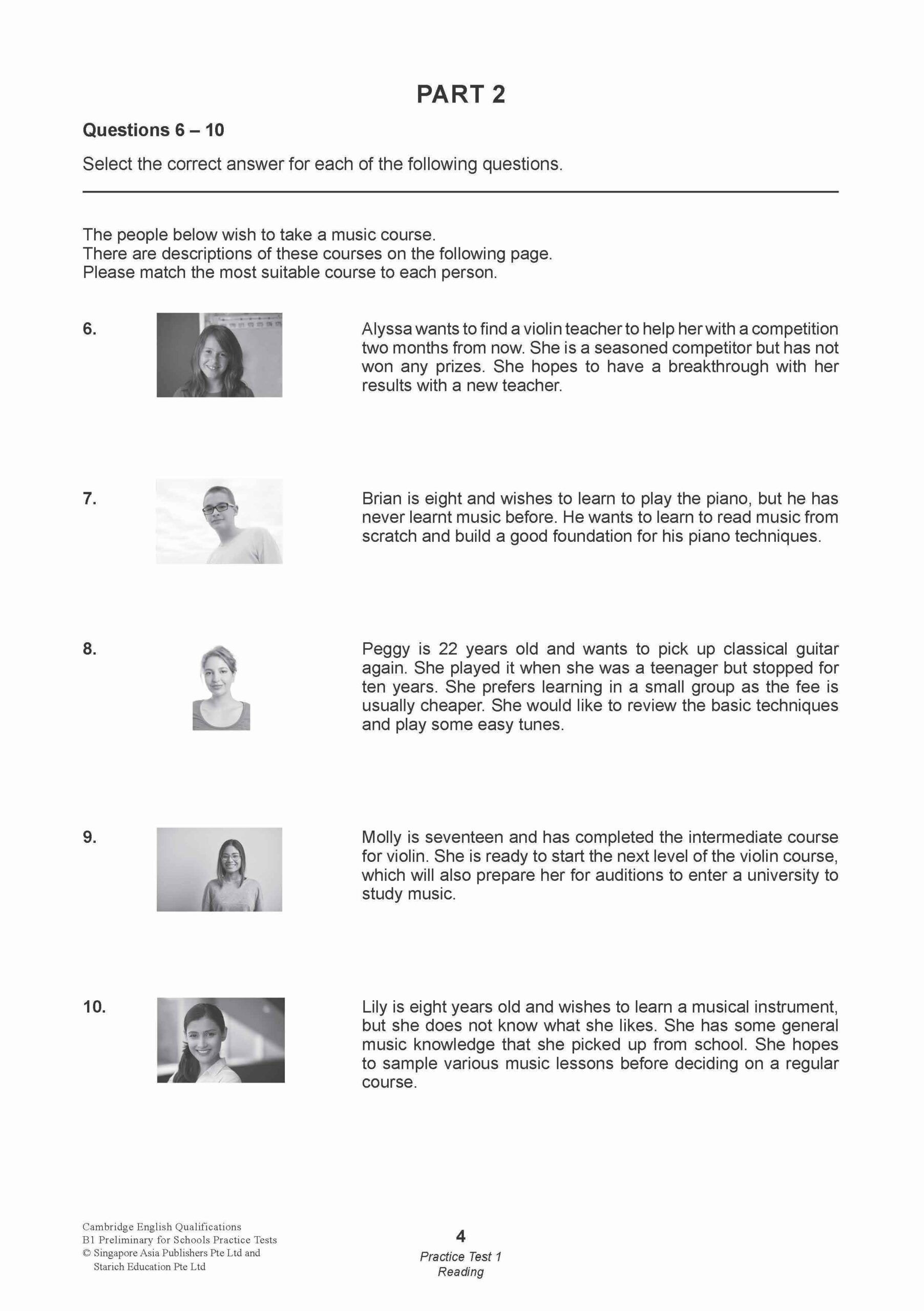 Cambridge English Qualifications – B1 Preliminary for Schools Practice ...