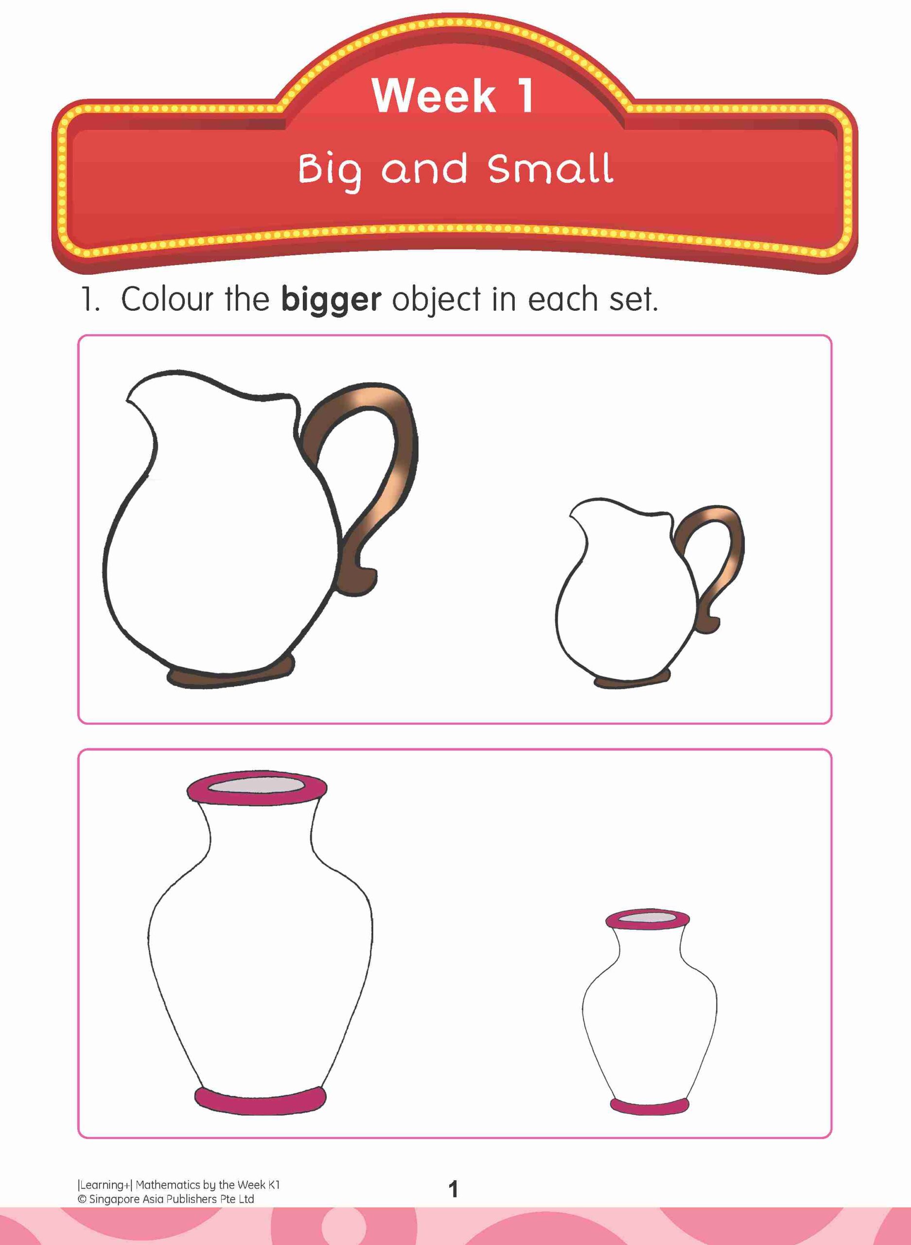 LEARNING+ MATHEMATICS by the WEEK Kindergarten 1 | OpenSchoolbag