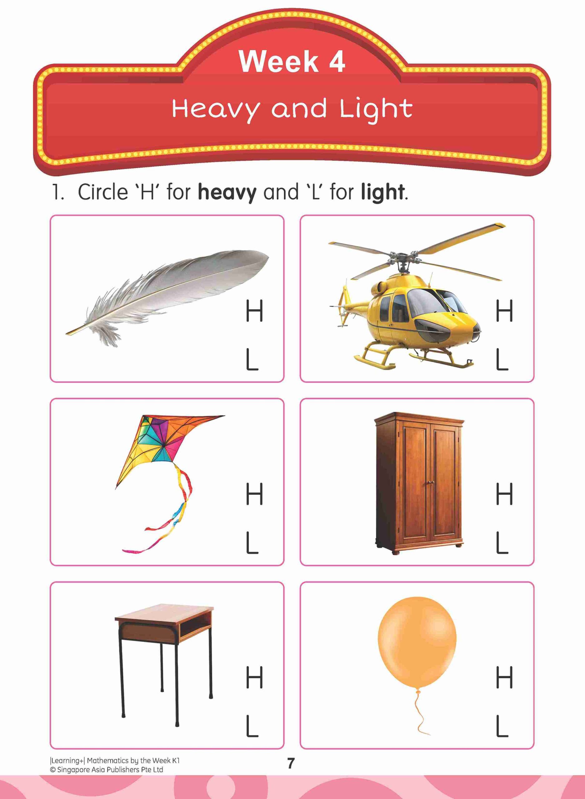LEARNING+ MATHEMATICS by the WEEK Kindergarten 1 | OpenSchoolbag