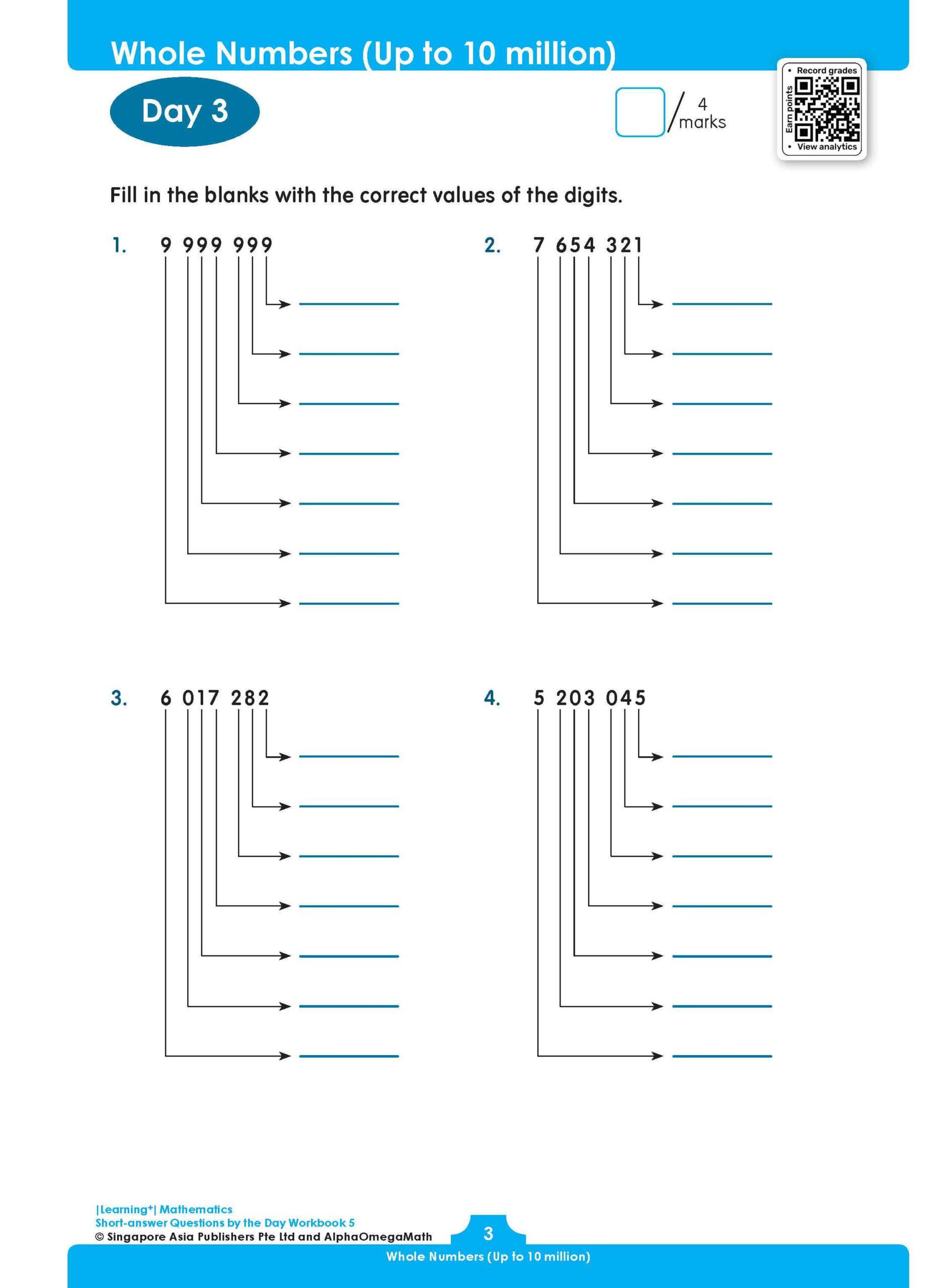 LEARNING+ MATHEMATICS Short-answer Questions by the DAY Workbook 5 ...