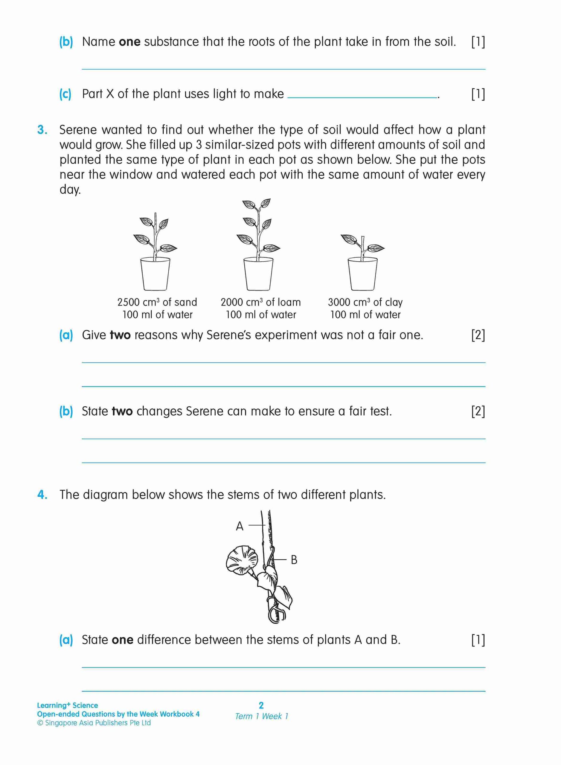 LEARNING+ SCIENCE Open-ended Questions by the WEEK Workbook 4 ...