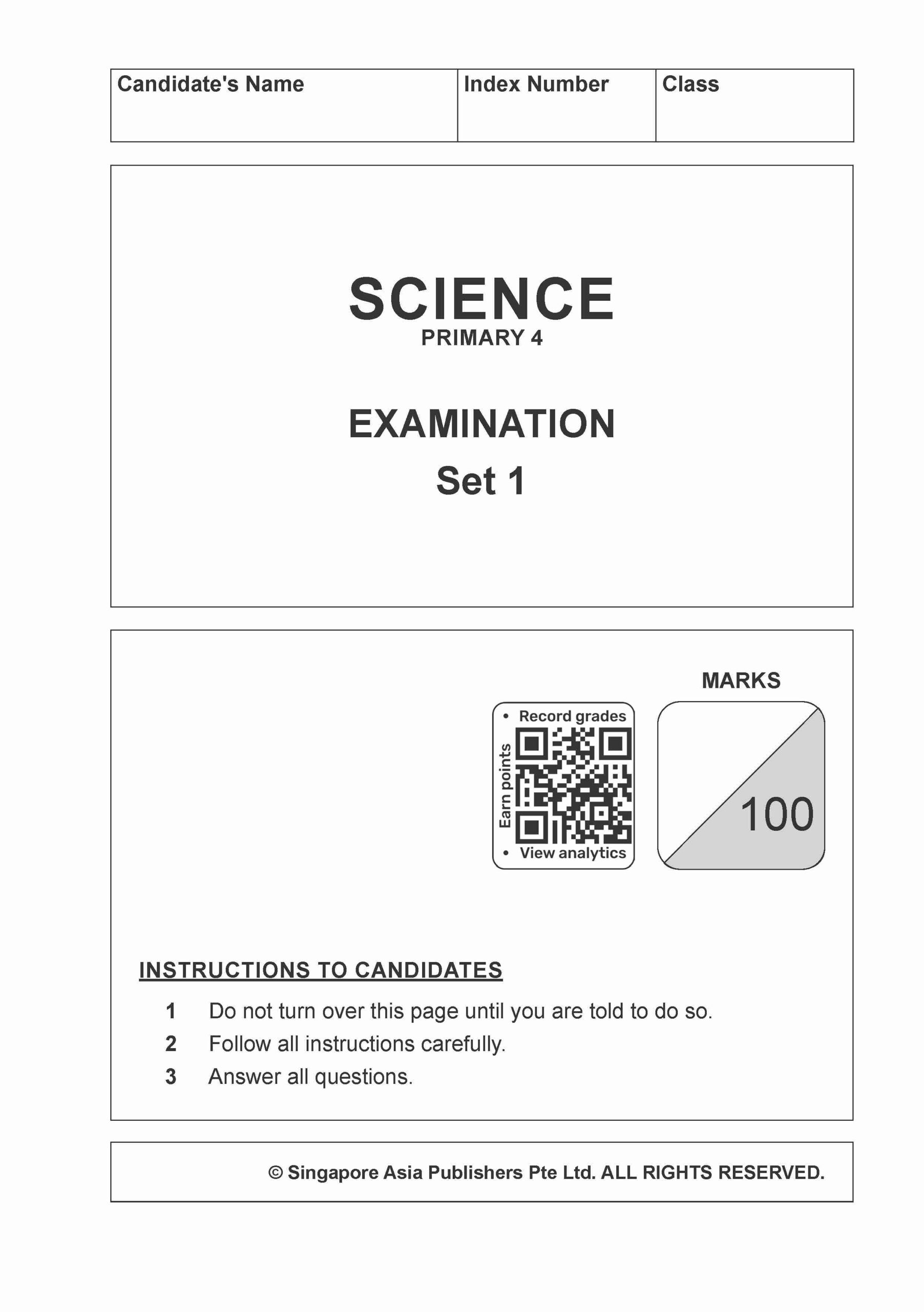 Conquer Science Primary 4 – Simulated Examination Papers | OpenSchoolbag