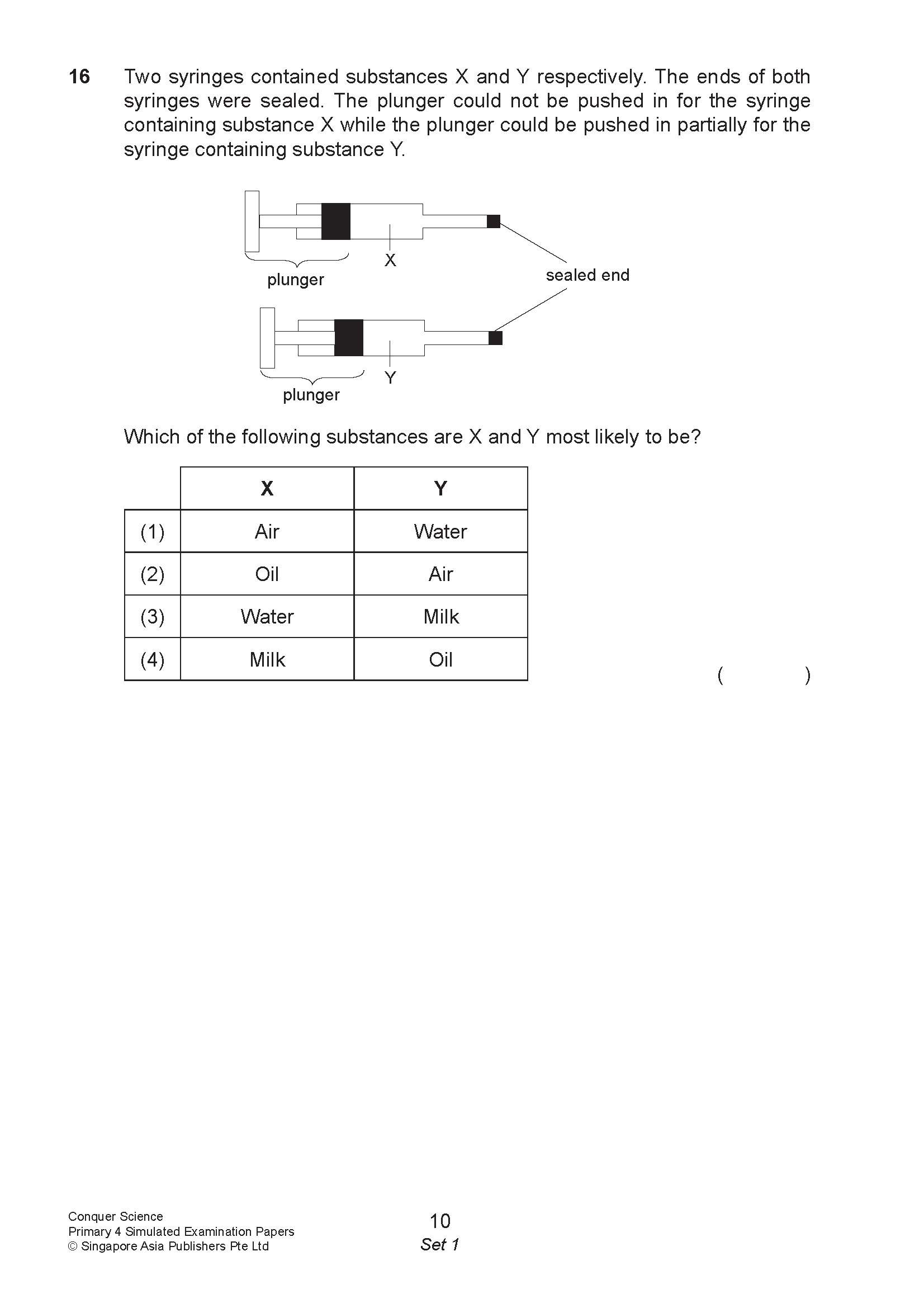 Conquer Science Primary 4 – Simulated Examination Papers | OpenSchoolbag