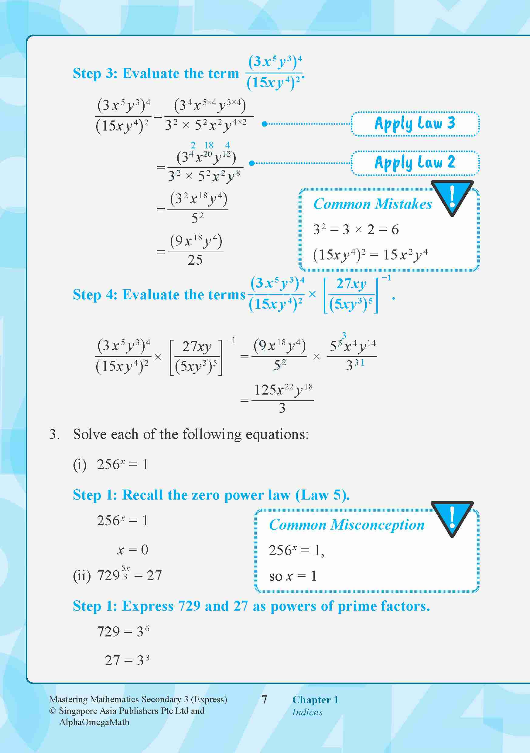 Mastering MATHEMATICS Secondary 3 Express | OpenSchoolbag
