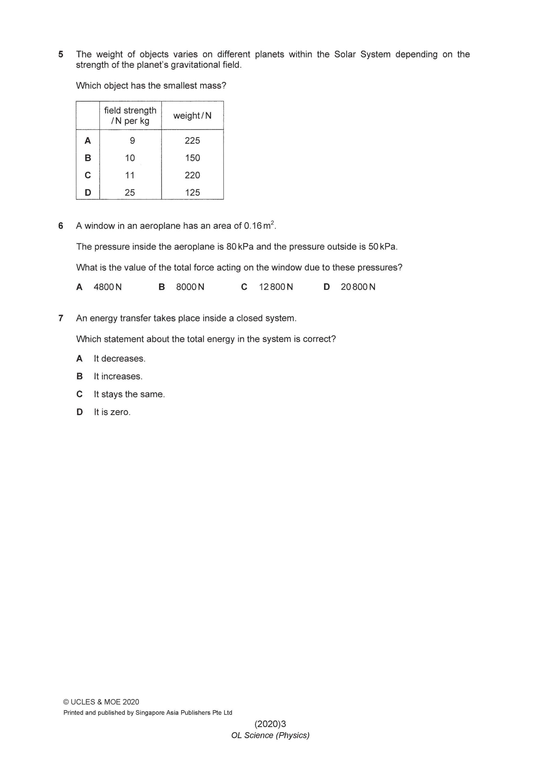 O Level Science (Physics) Yearly Edition 2011-2020 + Answers ...